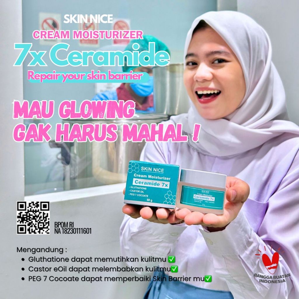 Jual SKIN NICE 7x Ceramide Moisturizer Gel -50g/30g Moisturizer Cream Pemutih Wajah / Krim Kulit ...