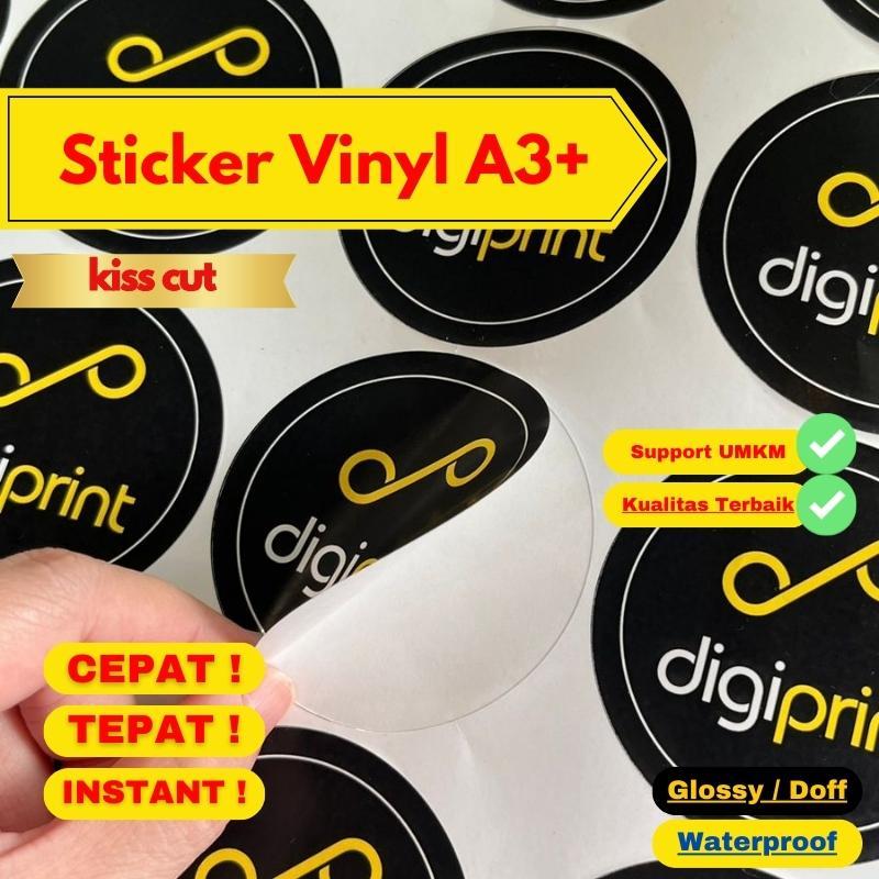 Jual Cetak Sticker Vinyl Glossy Doff Transparant A3+ stiker kiss cut ...