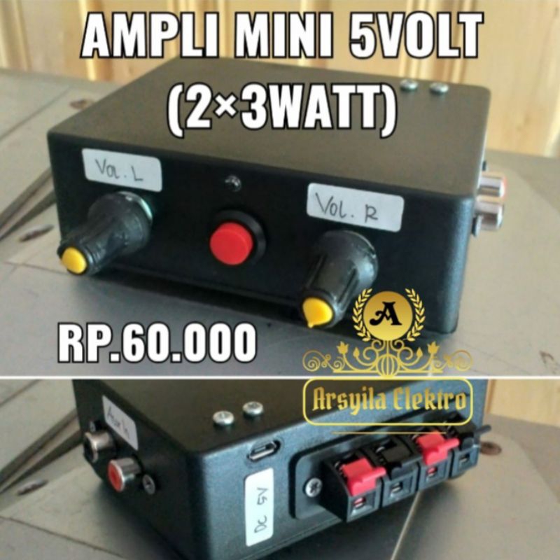 Jual POWER AMPLIFIER / AMPLI MINI 5 VOLT 2 Potensio Sterio | Shopee ...