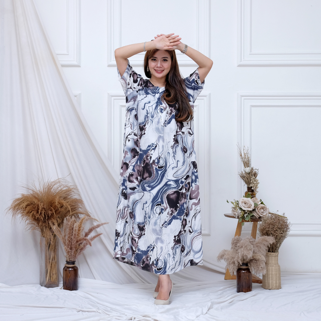 Jual Daster Panjang Lengan Pendek / Daster Jumbo Panjang Lengan Pendek ...