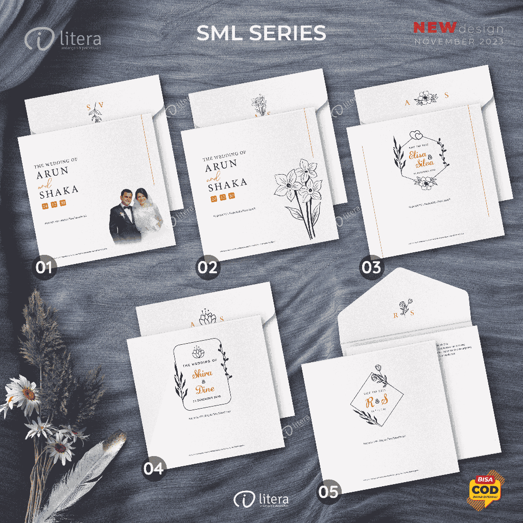 Jual Undangan Pernikahan Nikah Amplop Minimalis bahan LINEN Kode SML 1 ...
