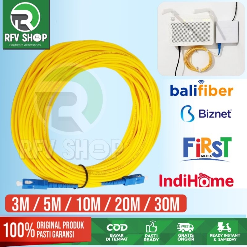 Jual KABEL FIBER OPTIC INTERNAL SC UPC 3 / 5 / 10 / 20 / 30 METER CABLE ...