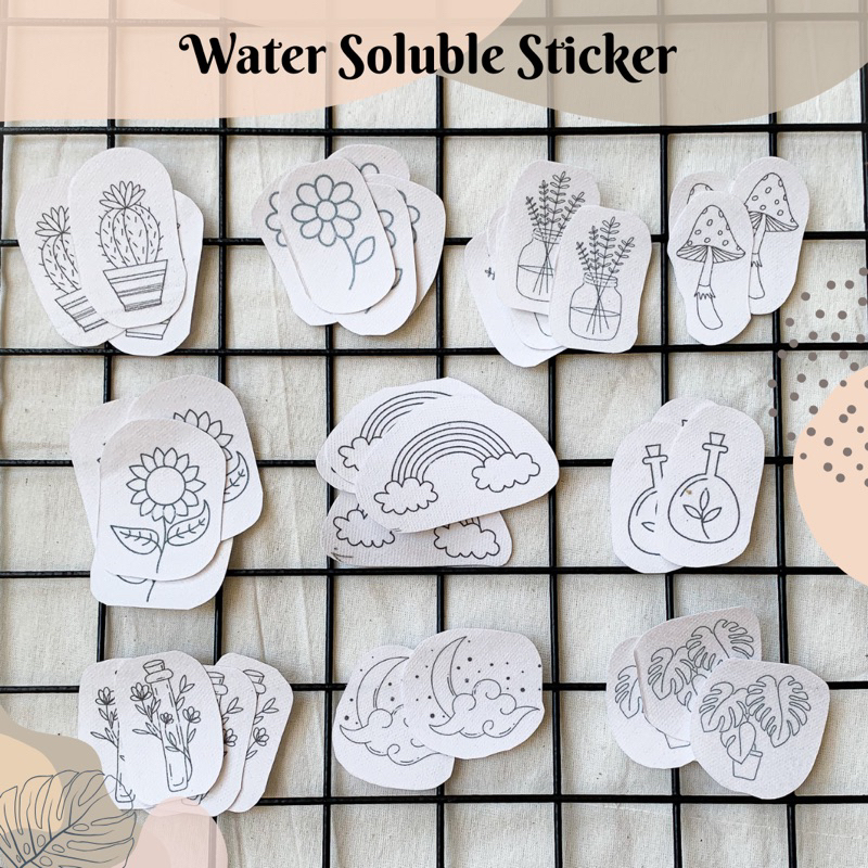 Jual Water Soluble Sticker siap pakai - Pola Sticker Larut air | Shopee ...