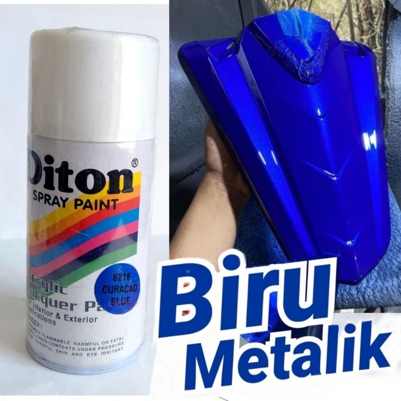 Jual Cat Pilok Diton Spray Paint 8216 Curacao Blue 300ml Biru Metallic Biru Tua Gelap Metalik ...