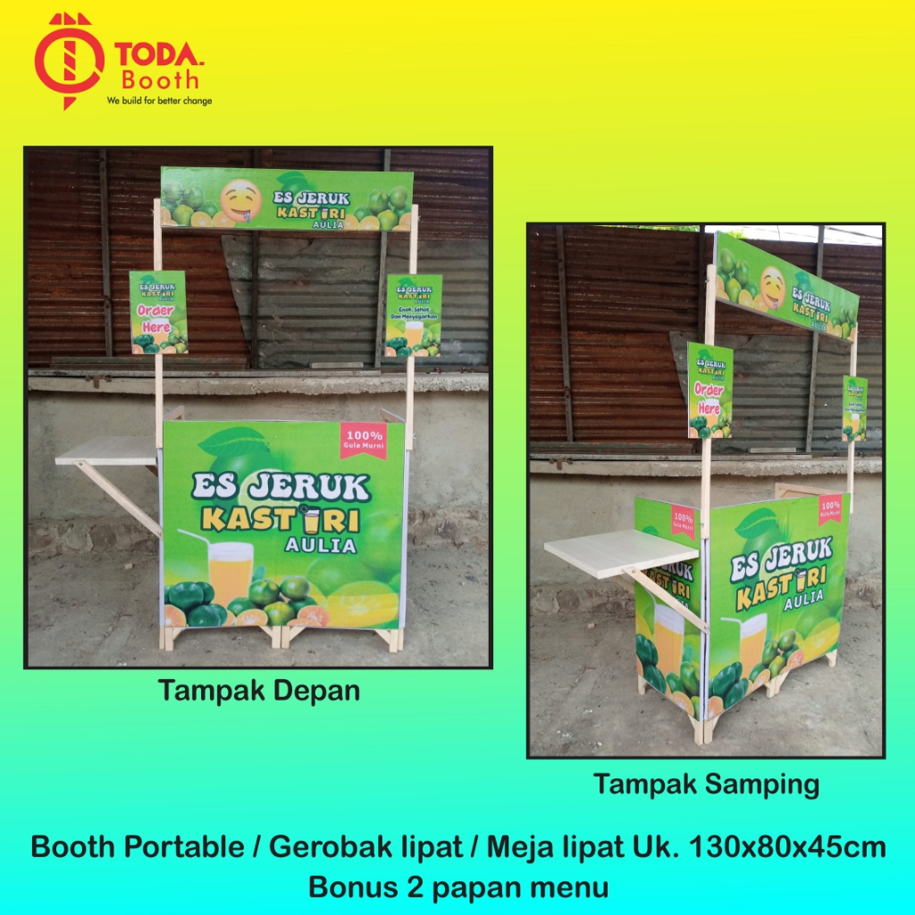 Jual BOOTH PORTABLE / GEROBAK LIPAT / MEJA LIPAT, booth portabel ...