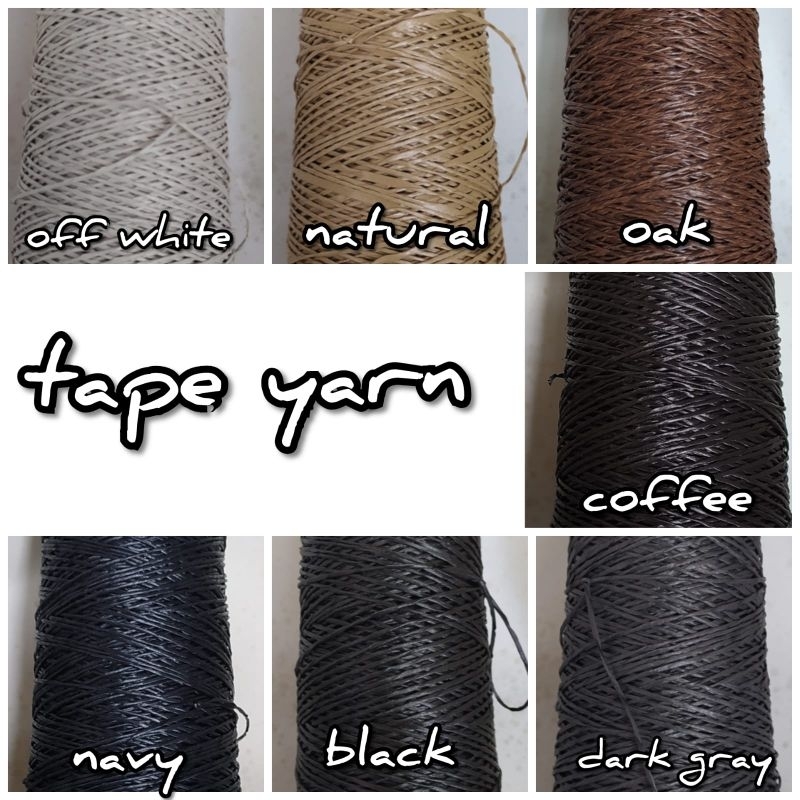 Jual Benang Rajut TAPE YARN / Benang Rafia (Berat 250grm) | Shopee ...