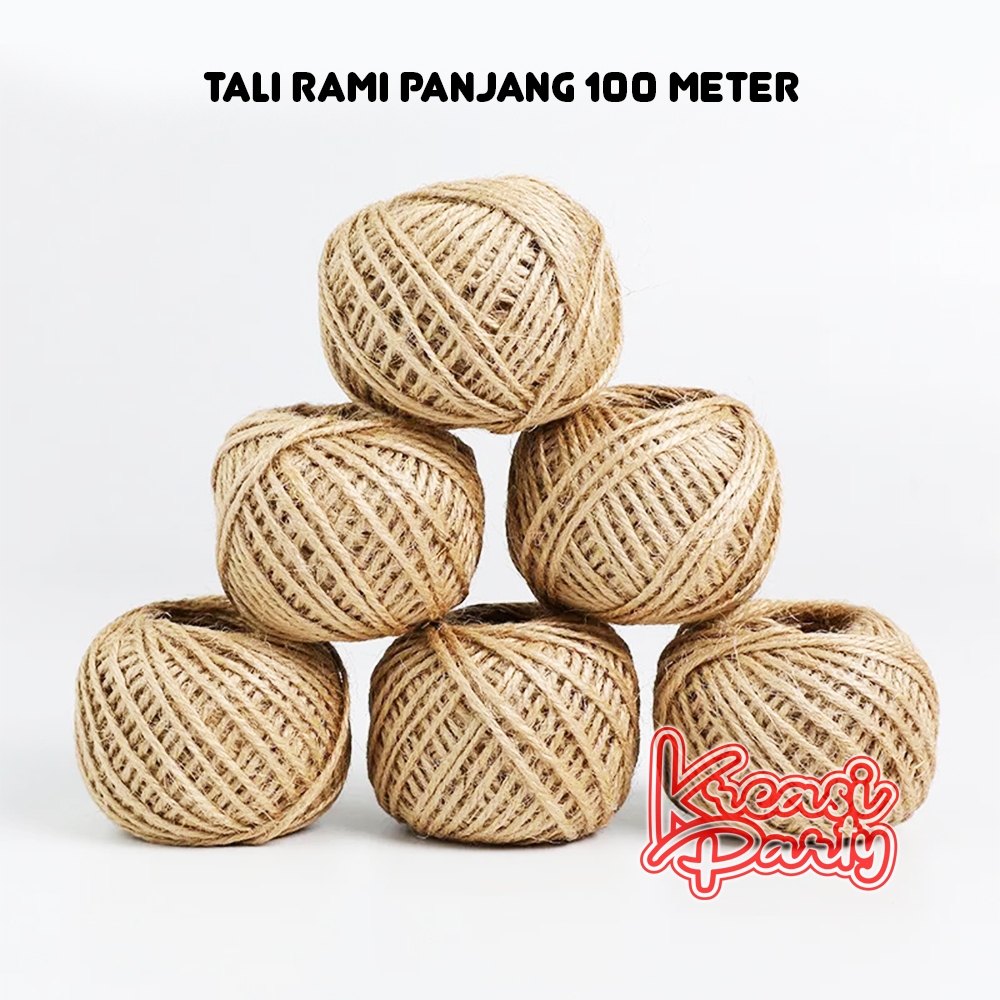 Jual Tali Rami 100 meter / Hemp Rope Vintage / Tali Goni Per Roll 100 ...