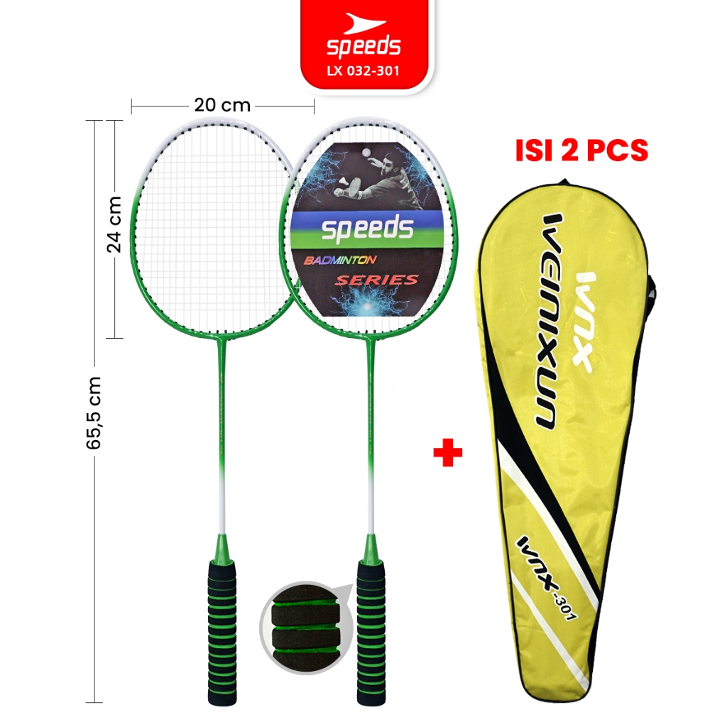 Jual SPEEDS Raket Bulu Tangkis Raket Badminton Original 1 Set isi 2pcs ...