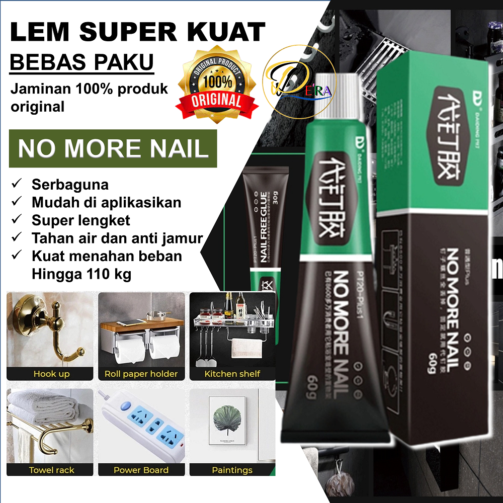 Jual Lem Super Kuat Serbaguna Pengganti Paku Tembok Perekat Dinding ...
