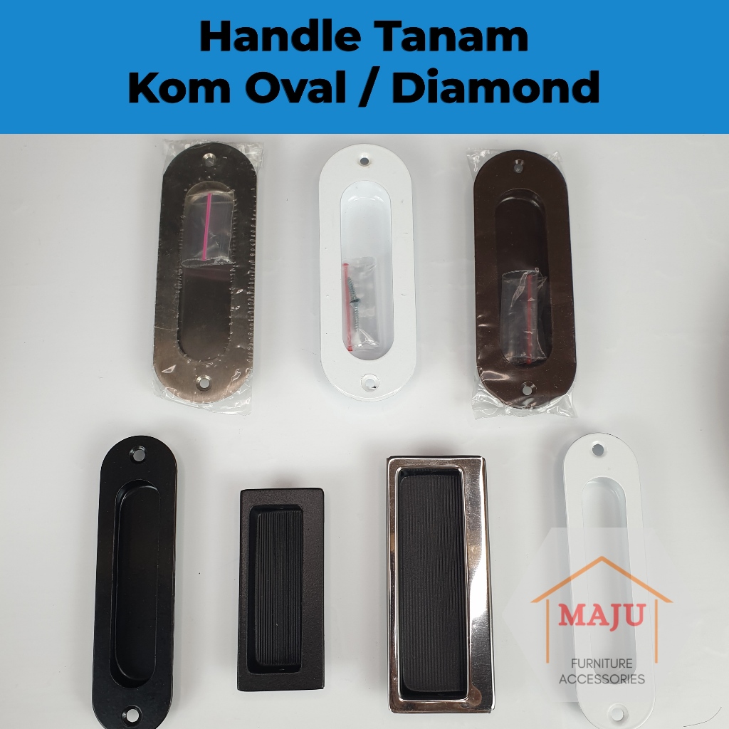Jual Handle Tanam Sliding 96 Oval Minimalis Kom Putih Hitam Cokelat ...