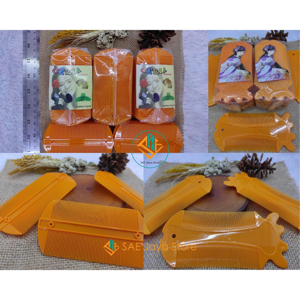 Jual SAE - SISIR SERIT KUTU RAMBUT PLASTIK ORANGE IKAN / SERIT KUTU ...