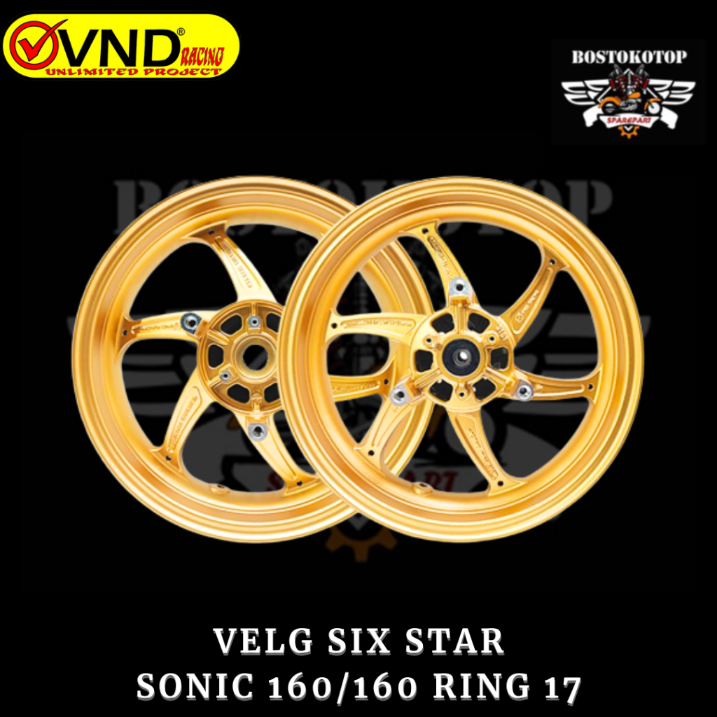 Jual VND Racing Velg Pelg Six Star Palang 6 Sonic 150R Ukuran 160 Ring ...