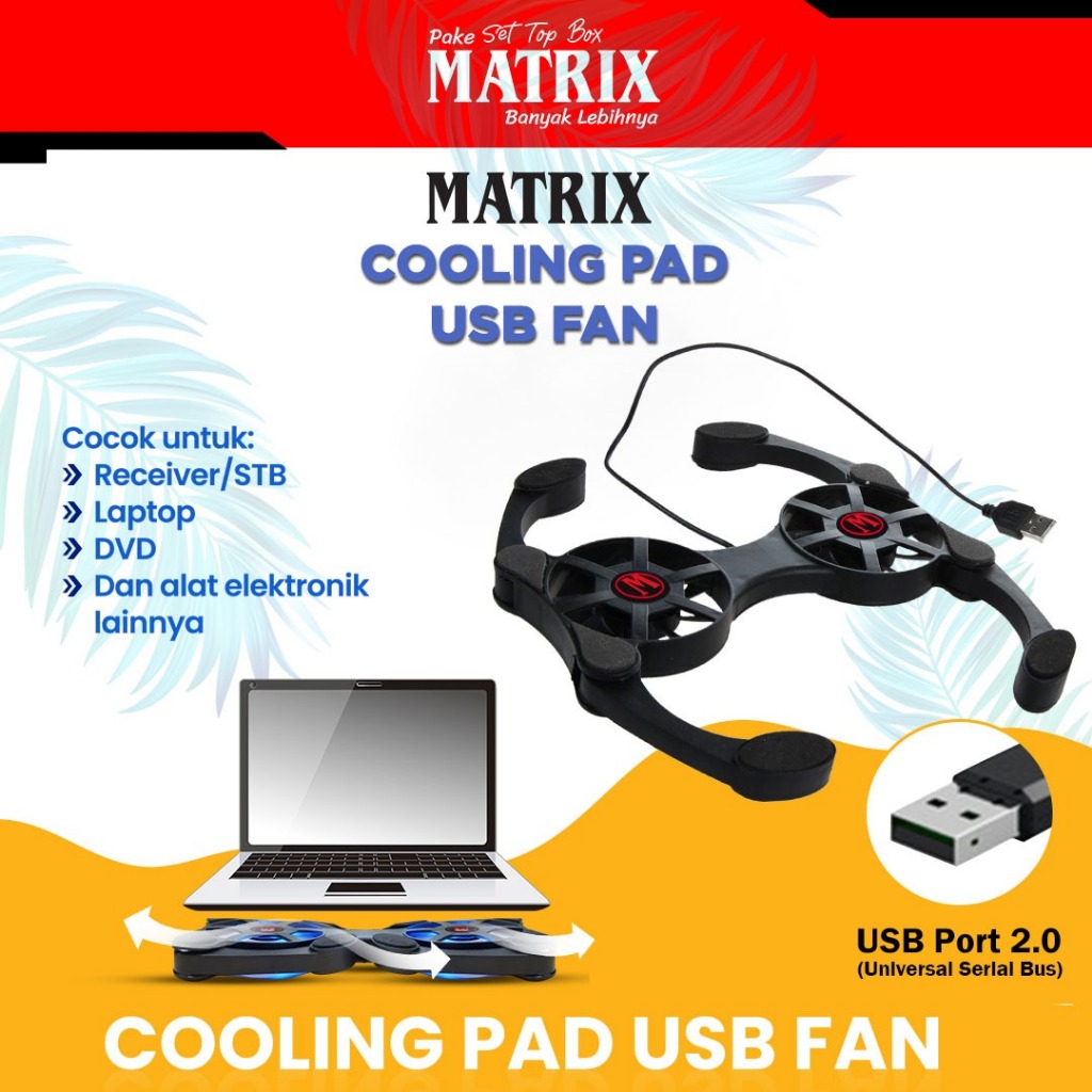 Jual MATRIX - Cooling Pad USB Fan | Shopee Indonesia