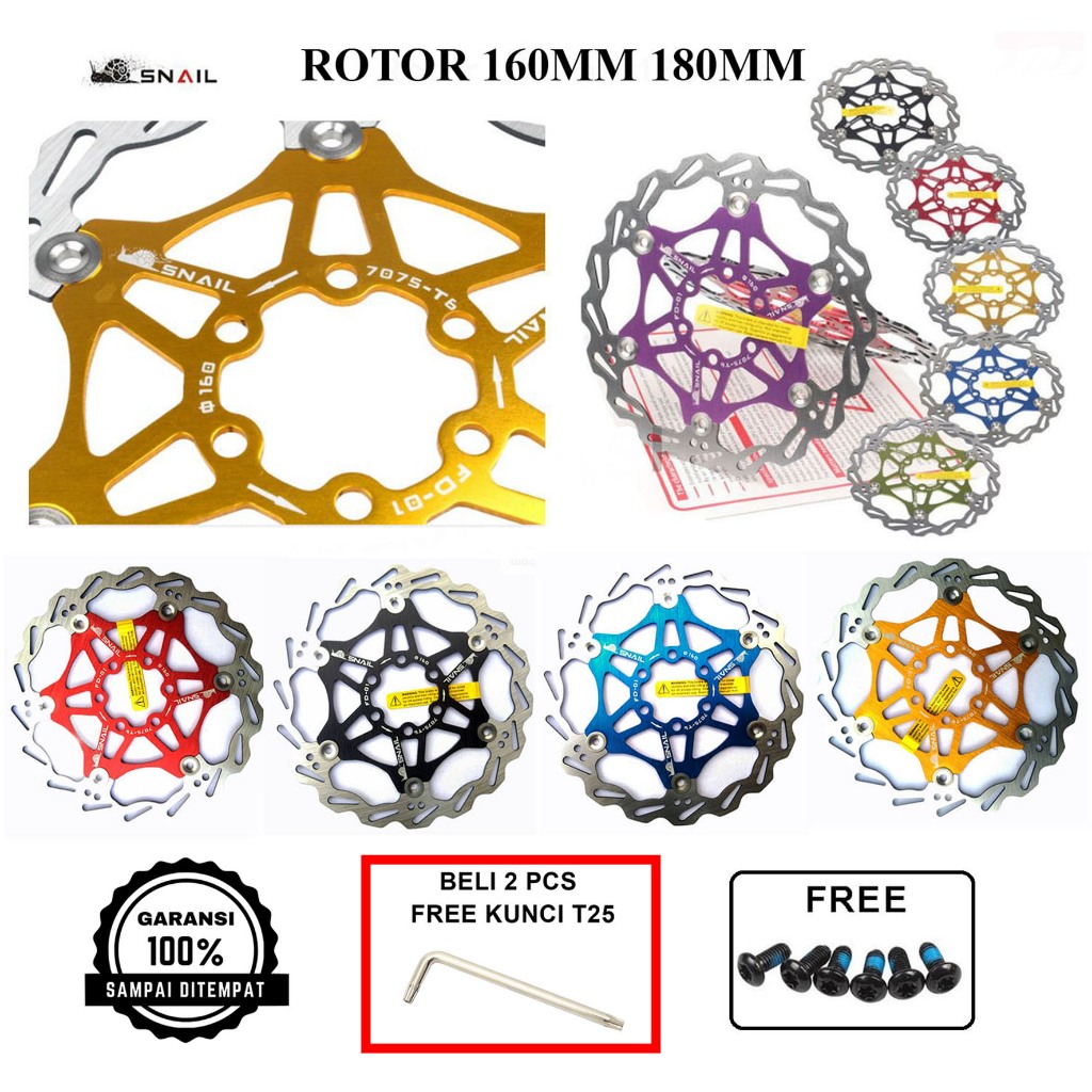 Jual Rotor 160mm 180mm Piringan Rem Cakram Sepeda Lipat Mtb Gunung ...