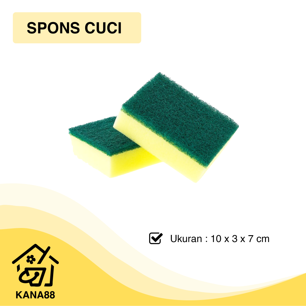 Jual Spons Cuci Piring Spon Busa Sabut Hijau Kuning Pembersih Piring ...
