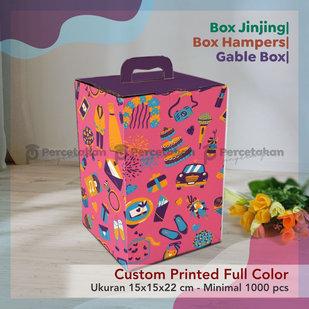 Jual Cetak Box Jinjing 15x15x22 cm FULL COLOR Free Custom Desain/Logo ...
