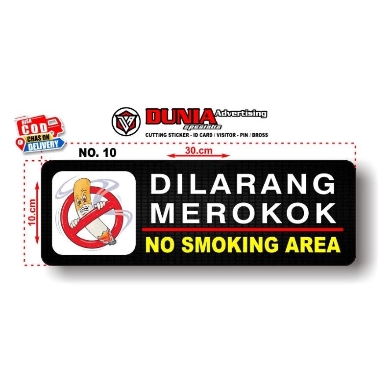 Jual SIGN DILARANG MEROKOK / NO SMOKING AREA / TEMPAT MEROKO / SMOKING ...