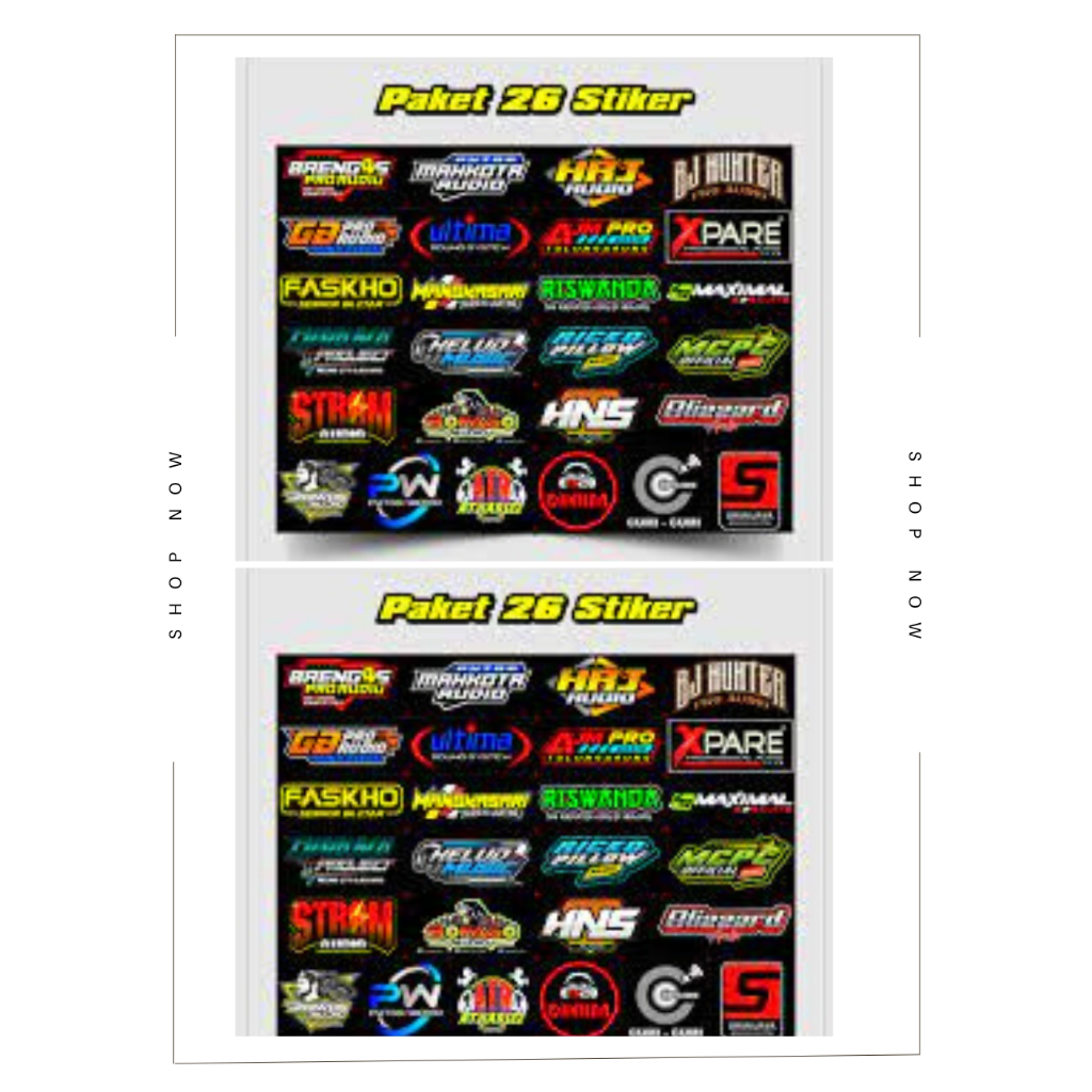 Jual 『PENJUALAN CEPAT』 STICKER SOUND SYSTEM ISI 25/ Sticker Pack Sound ...