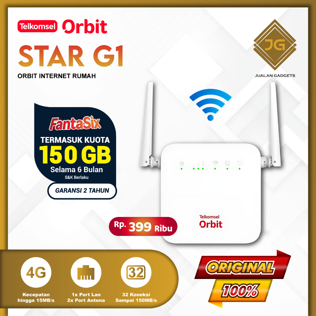 Jual Telkomsel Orbit Star G1 Modem Router Wifi 4G Free Kuota Garansi ...