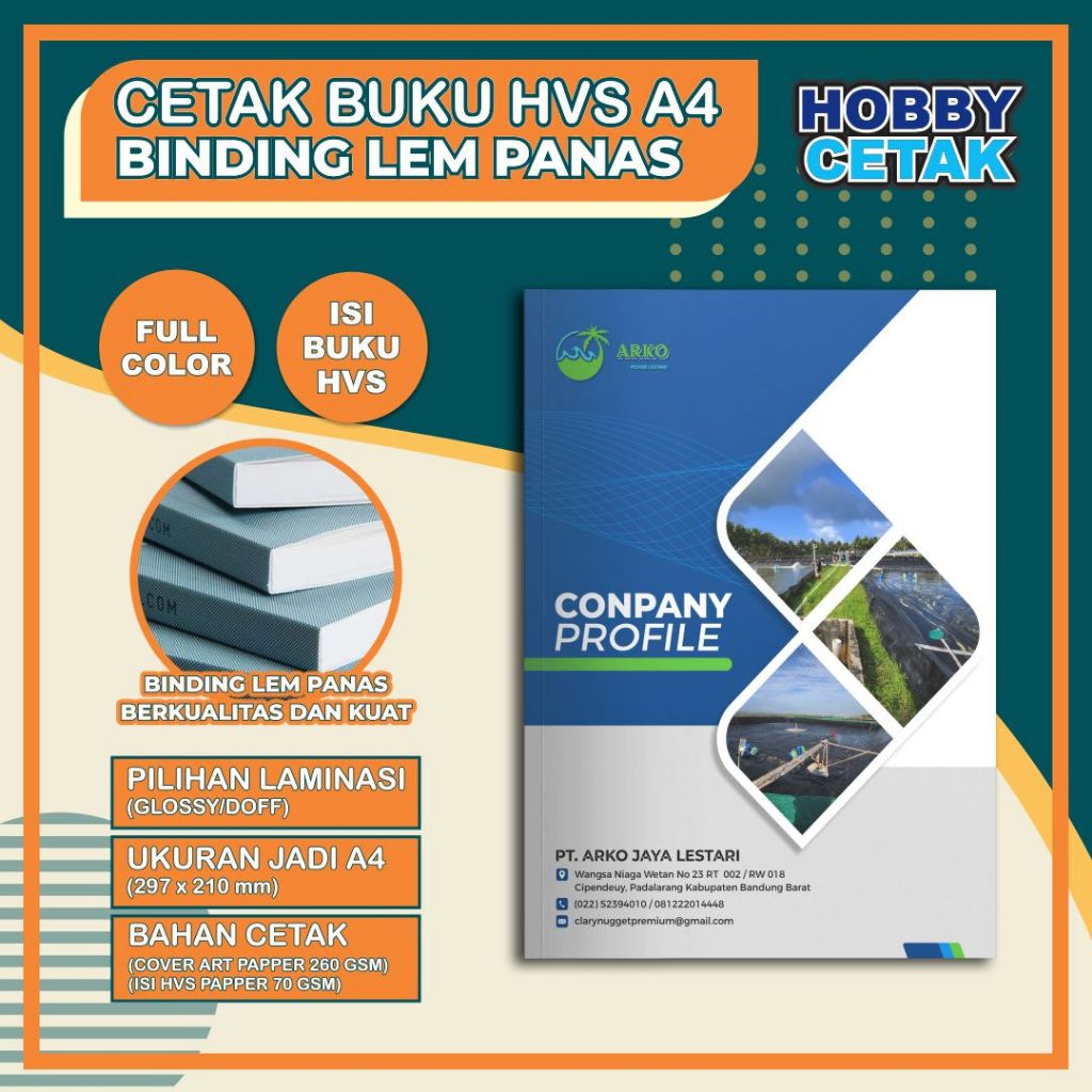 Jual Cetak Buku Majalah Katalog Company Profile (Compro) Ukuran A4 ...