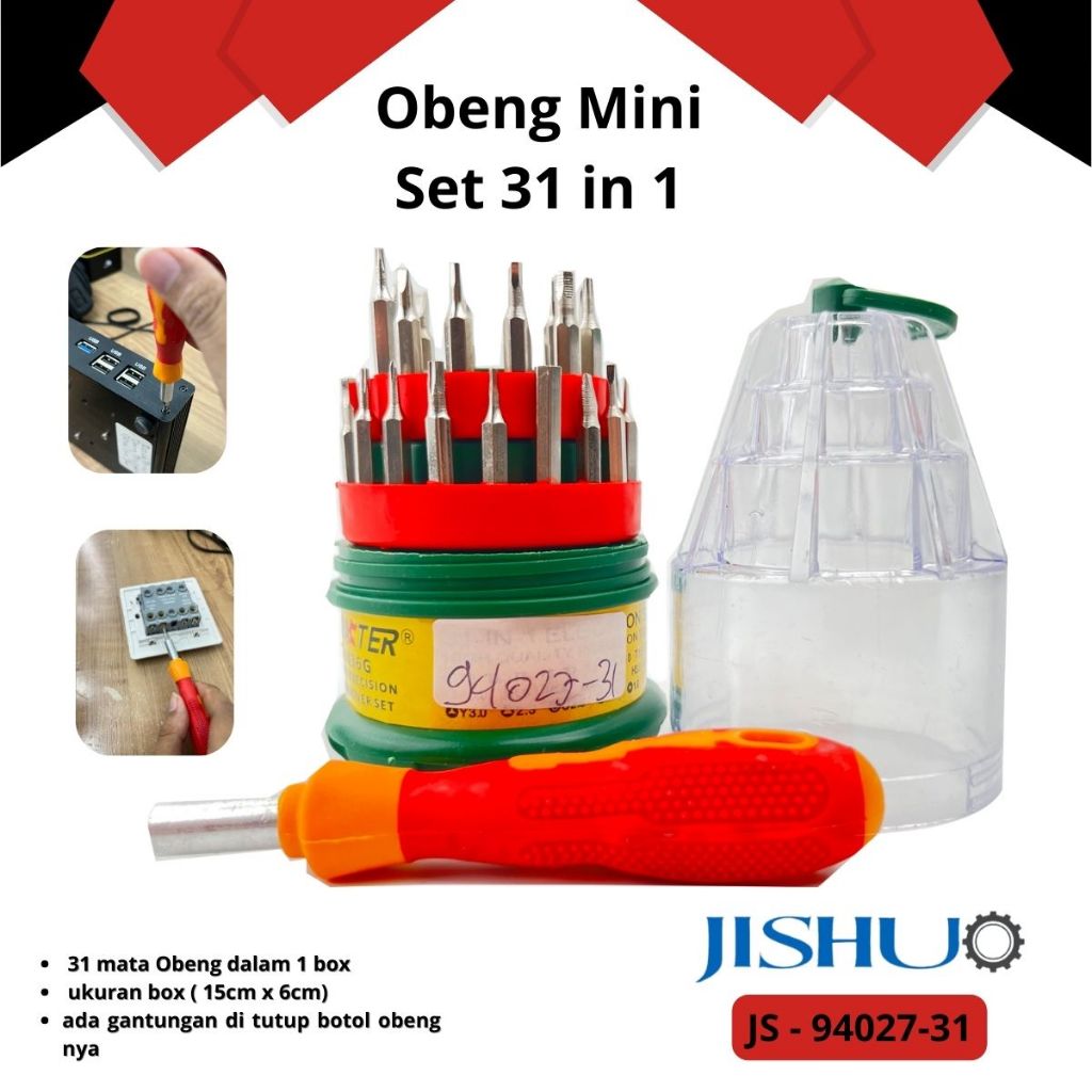 Jual JISHUO 31 in 1 ELECTRON SCREWDRIVER SET / OBENG SET / OBENG SET TELUR / OBENG MINI SERVICE ...