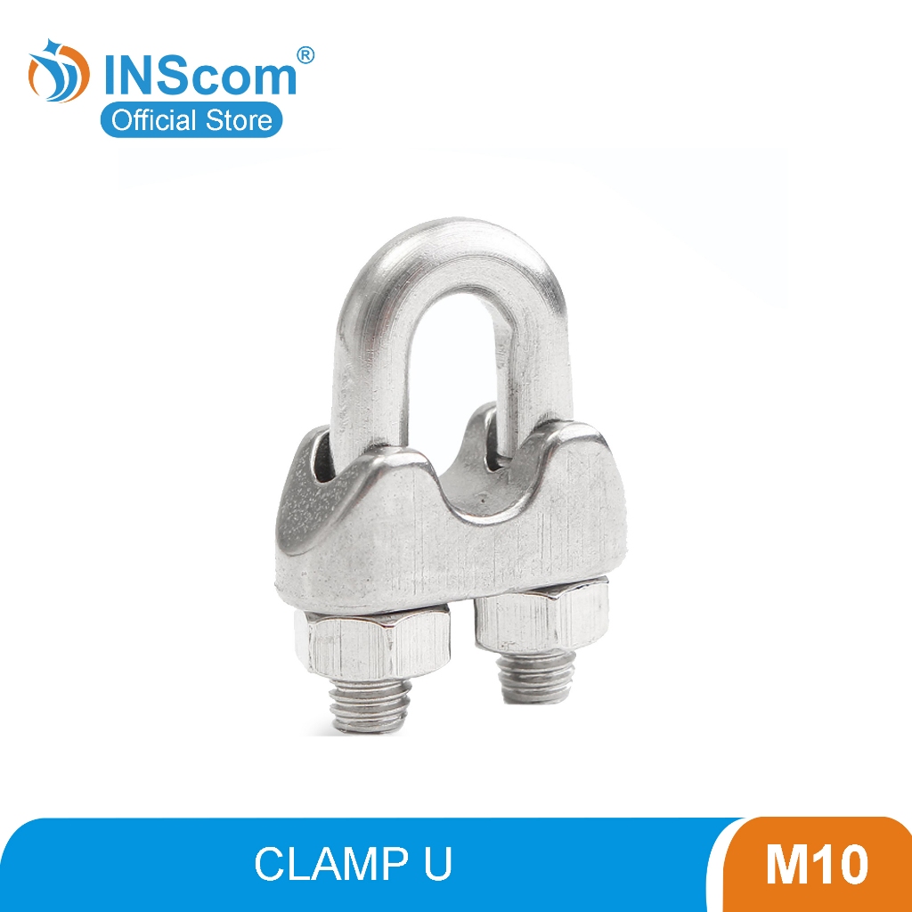 Jual WIRE ROPE CLAMP / KLEM KABEL SLING 10mm / CLAMP U BOLT INSCOM ...