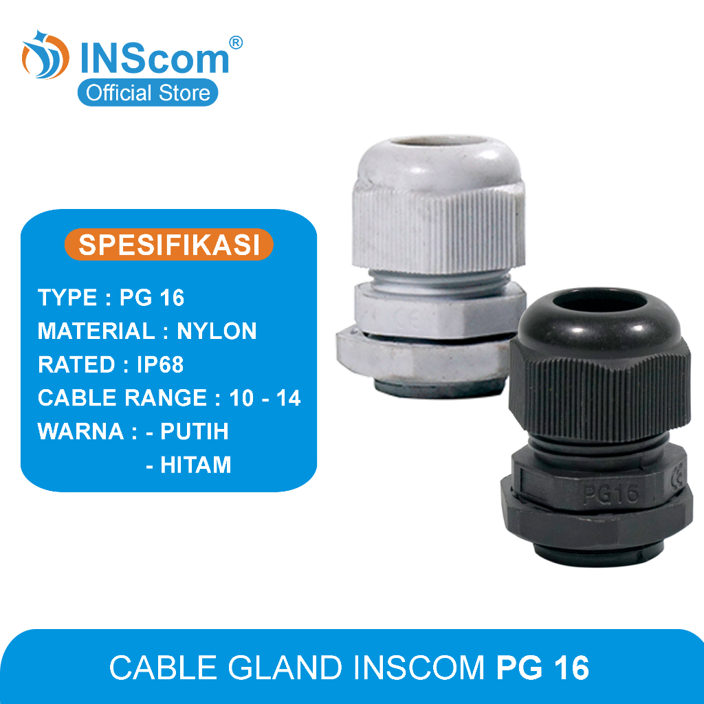 Jual KABEL GLAND PG 16 / CABLE GLAND PG 16 / GLAND KABEL INSCOM ...