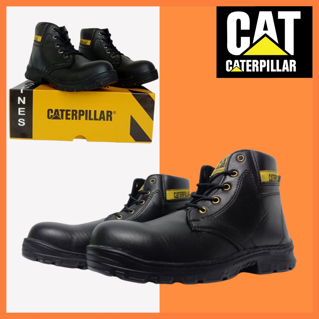 Jual SEPATU SAFETY CATERPILLAR BOOTS PRIA UJUNG BESI / SAFETY SHOES SOL ...