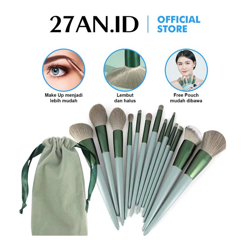 Jual [13 Set] Kuas Make Up Set isi 13 pcs / Kuas Rias Face Contour ...