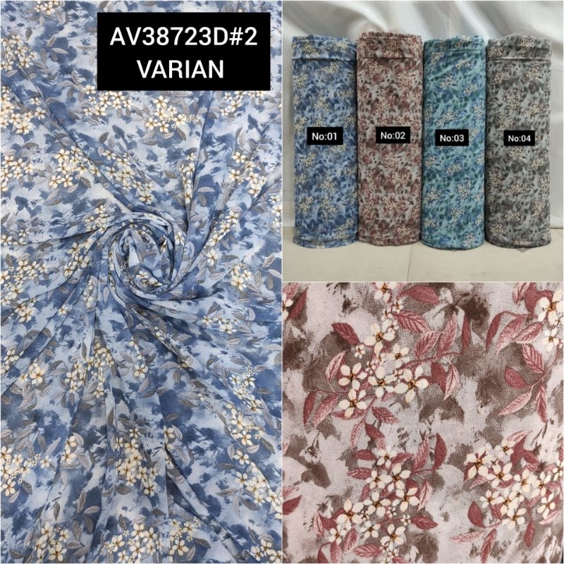 Jual Kain Sifon Bunga kecil2 AV38723D#2 VARIAN | Shopee Indonesia