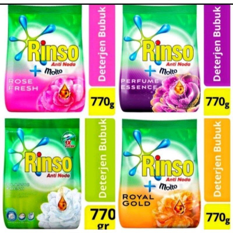 Jual RINSO Gentle Deterjen Bubuk 770 Gr Random ( Free Ongkir Free ...