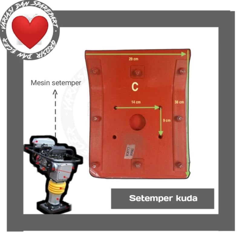 Jual SPAREPART KAKI MESIN STAMPER KUDA PEMADAT TANAH, PART SEPATU ...