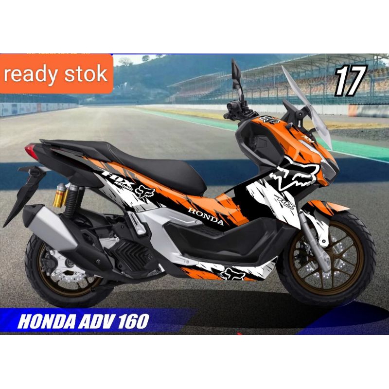 Jual sticker variasi full body honda ADV 160 dekal adv full blok motip ...