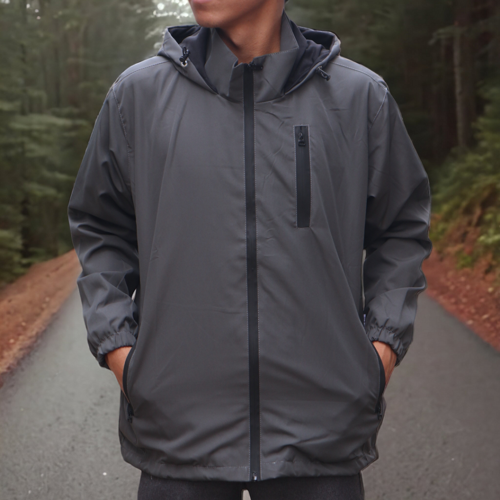 Jual CREDIFOX Jaket taslan JN waterproof sleting tiga/ jaket anti air ...
