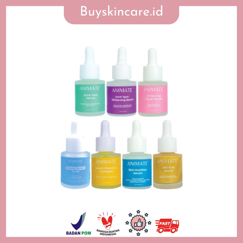Jual Animate Face Serum Series 20ml Glowing Barrier | Dark Spot | Rich ...