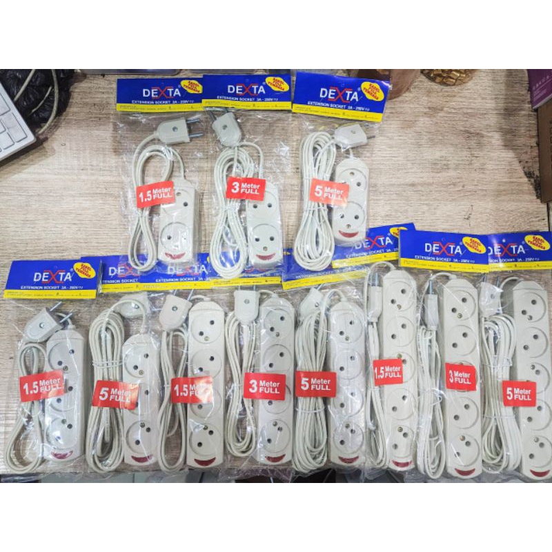 Jual [ HARGA GROSIR ] DEXTA Stop Kontak Listrik Gepeng 2 3 4 5 Lubang ...