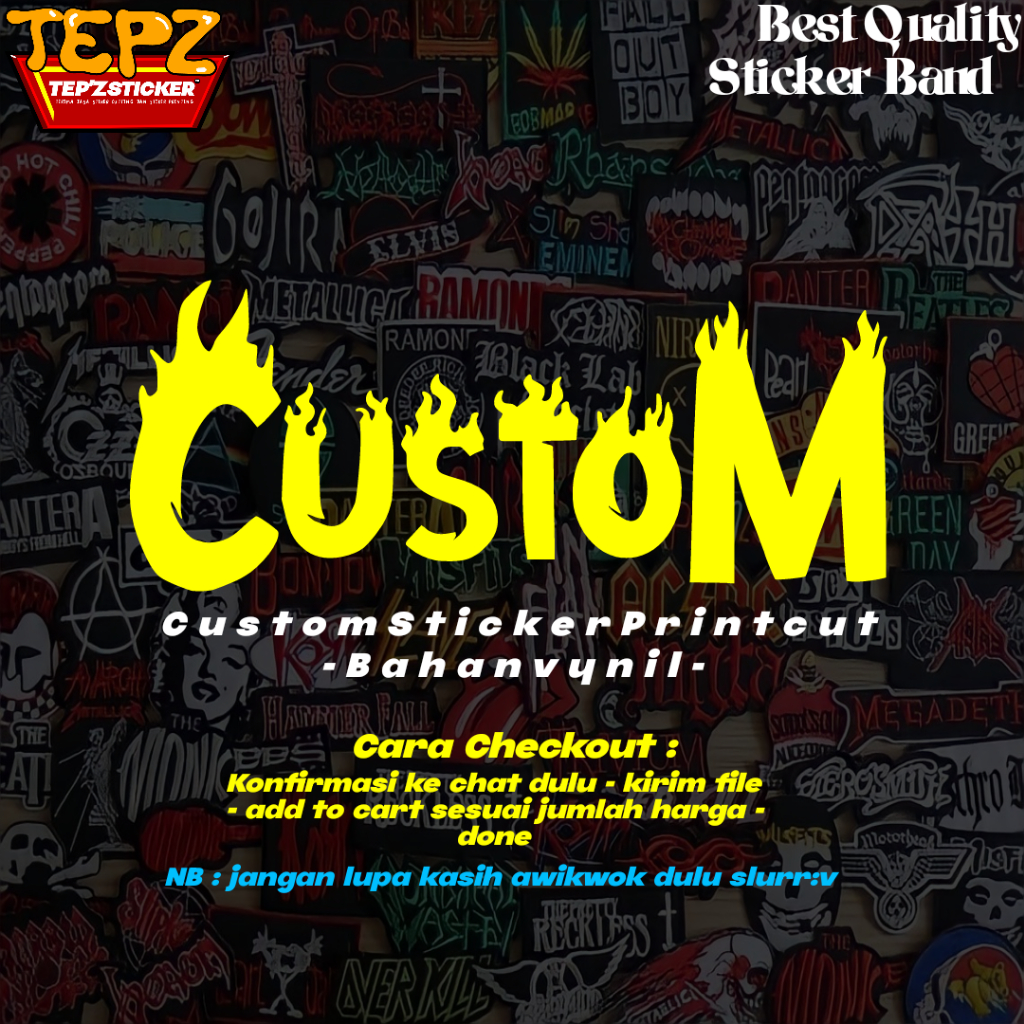 Jual STIKER STICKER ( STIKER CUSTOM SATUAN/A3) STIKER CUSTOM REQUEST ...