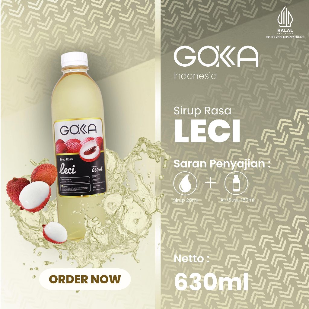 Jual Minuman Sirup Gokka Segar Rasa Leci / Syrup Leci Gokka 630ml ...