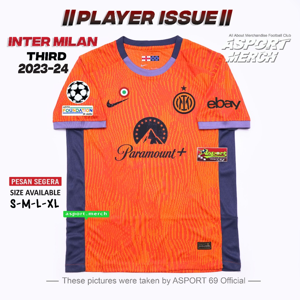 Jual INTER PLAYER ISSUE JERSEY INTER THIRD 3RD 2023 2024 JERSEY INTERMILAN 3RD PI 23 24 PREMIUM ...