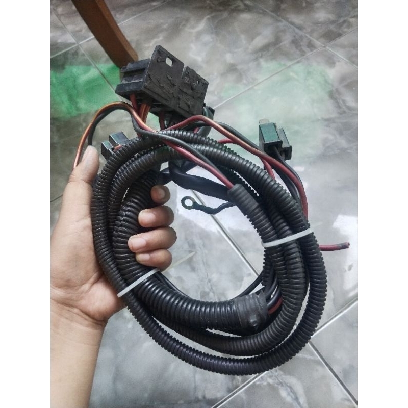 Jual baypass atau kabel lampu set mobil soket H4 relay dan skring ...