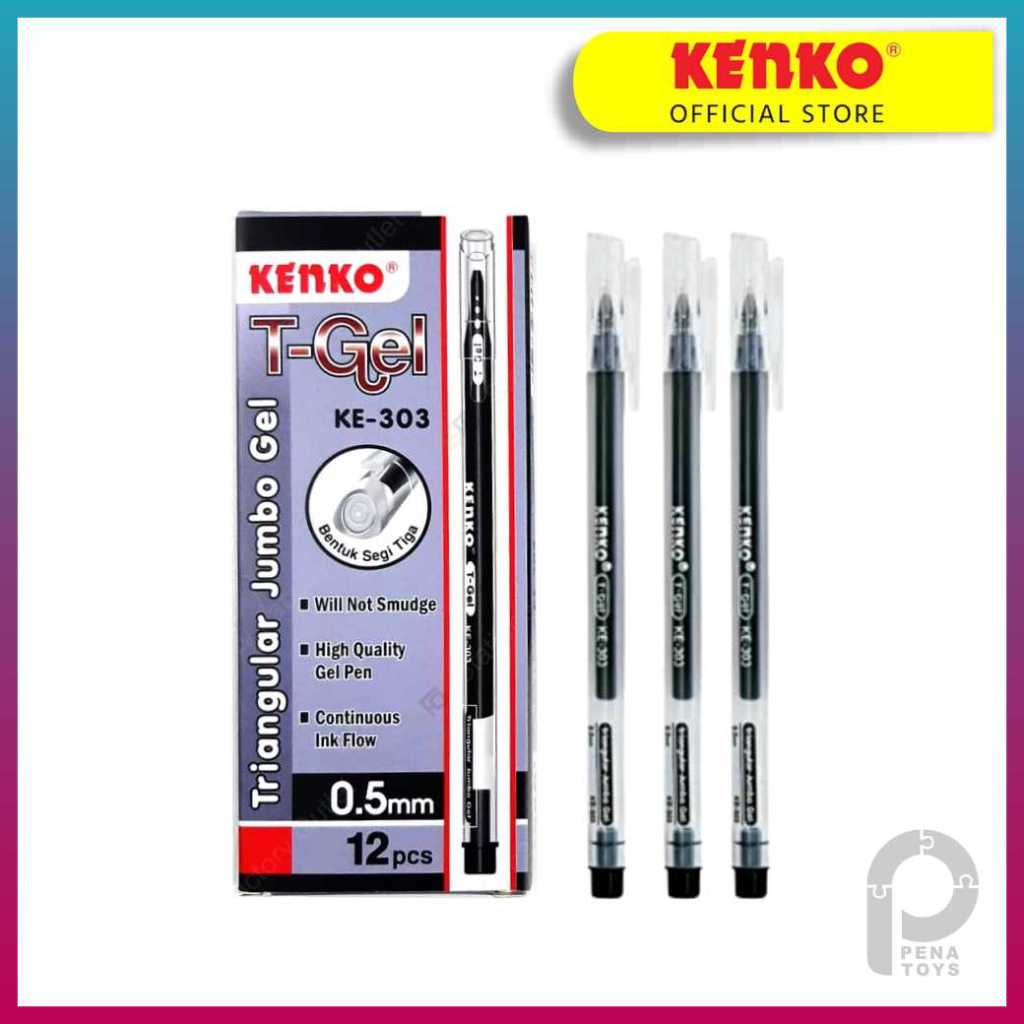 Jual Pulpen Kenko 0,5 T-Gel KE-303 pena Gel Pen ballpoint jel | Shopee Indonesia