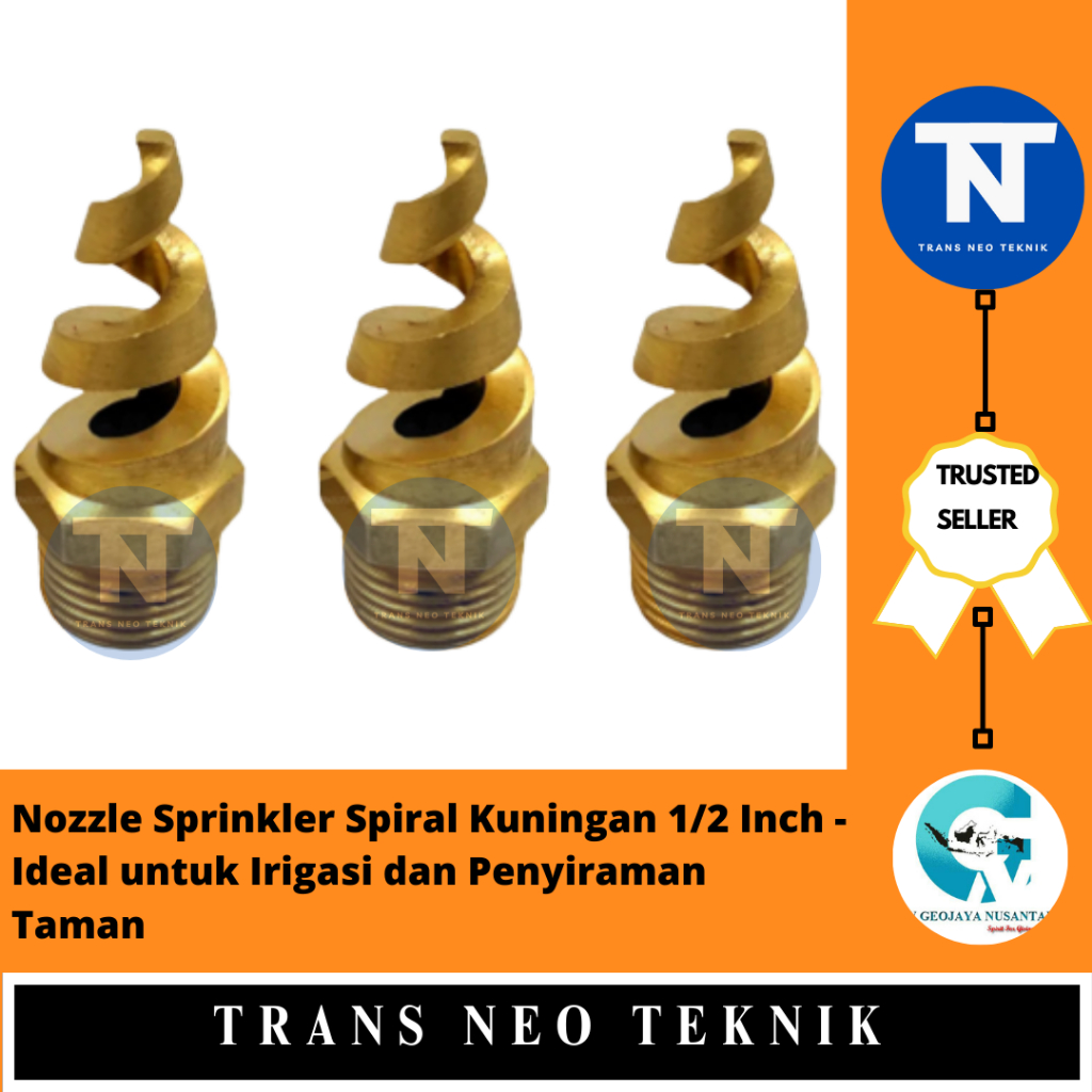 Jual Nozzle Sprinkler Spiral Kuningan 1/2 Inch - Ideal untuk Irigasi ...