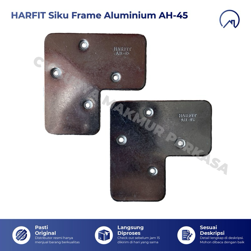 Jual HARFIT AH-45 Siku Besi Frame Aluminium + Baut (7 CM x 4 CM ...
