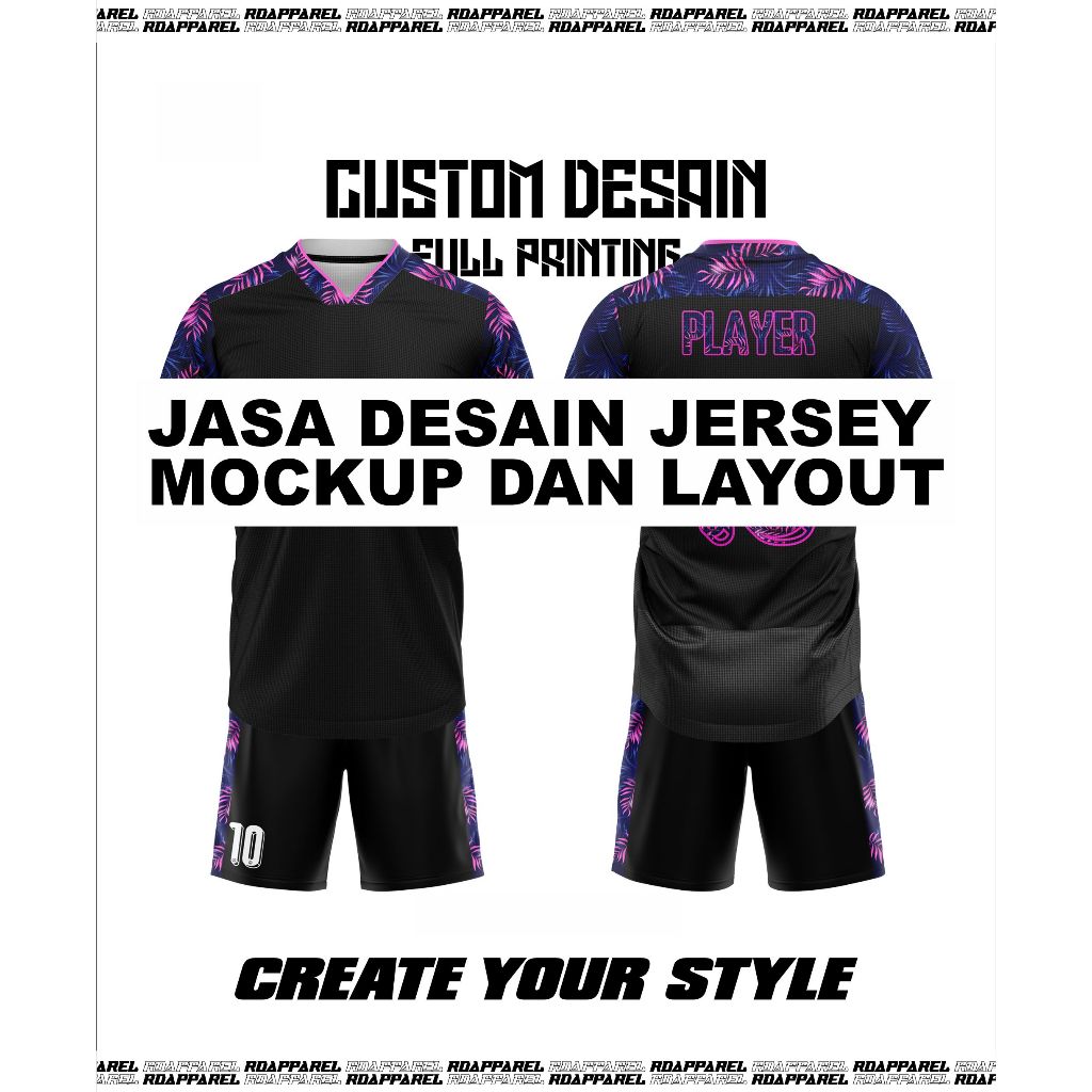 Jual Jasa Desain Custom Jersey Siap Cetak full printing | Shopee Indonesia