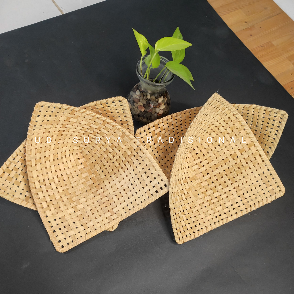 Jual Pincuk anyaman bambu / pincuk nasi pecel | Shopee Indonesia