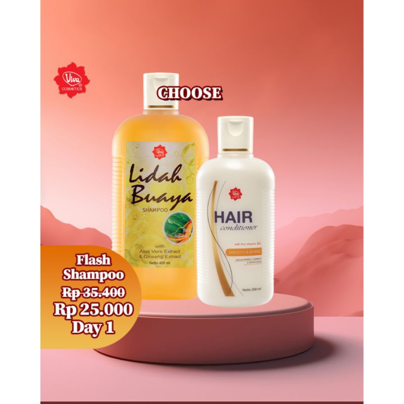 Jual Paket 1 Viva Shampoo 400ml, 1 Viva Hair Conditioner 200 mL ...