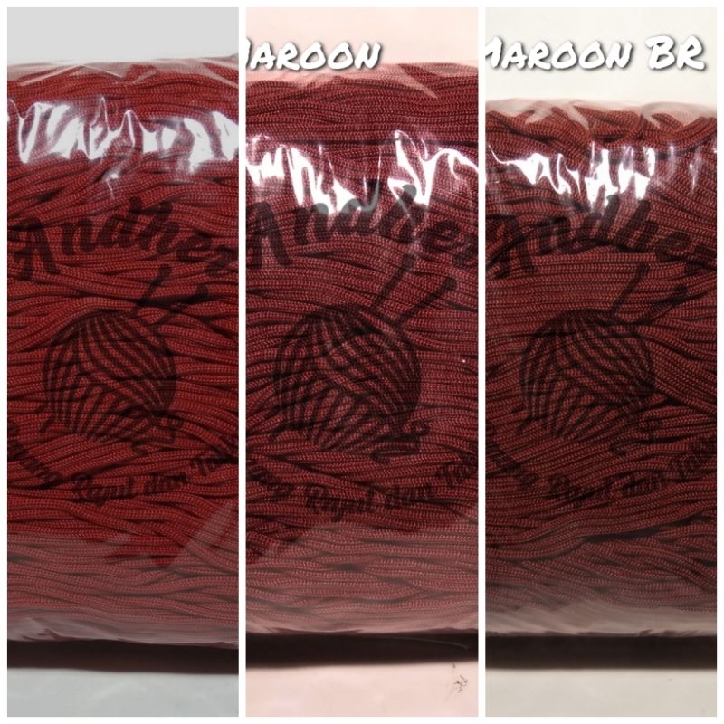 Jual Tali kur warna talikur 3mm MERAH bahan Polyester 250 gram, 500 ...