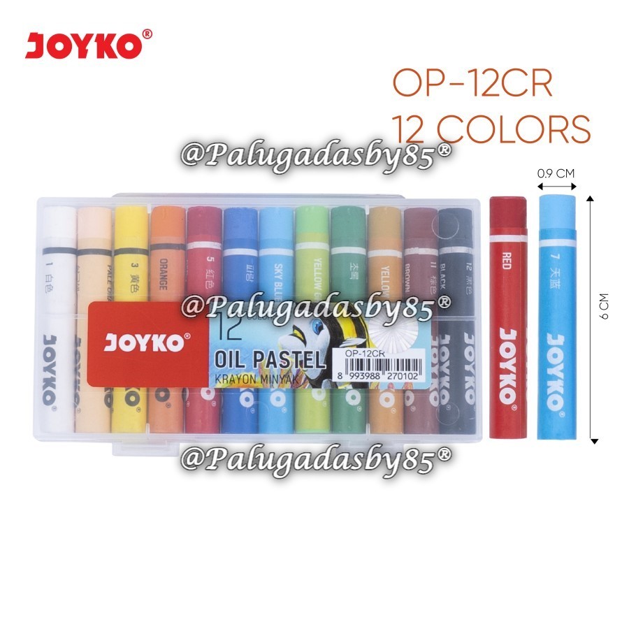 Jual (1 Set / 12 Warna) GROSIR Crayon JOYKO 12W OP-12CR Round / Krayon ...