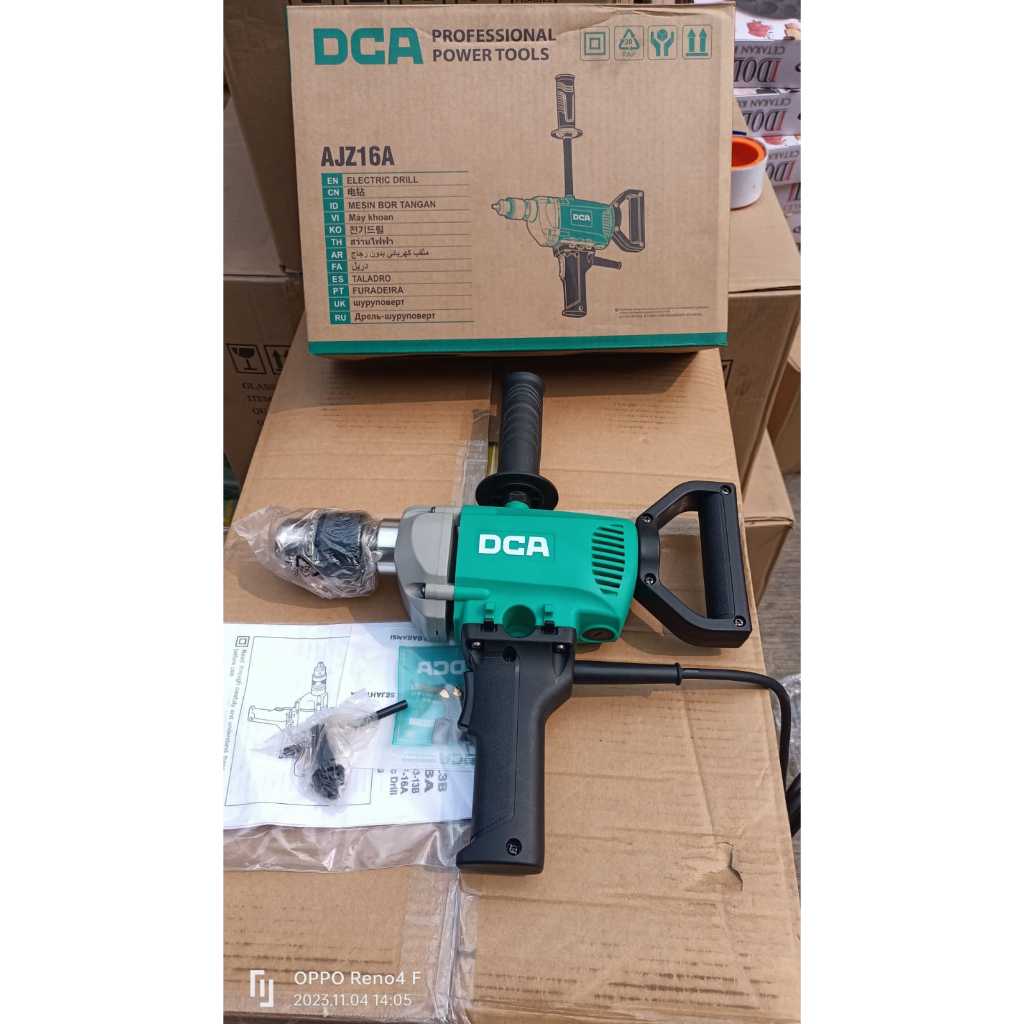 Jual Mesin bor Tangan Hand drill Electric drill 16mm DCA AJZ16A | Shopee Indonesia