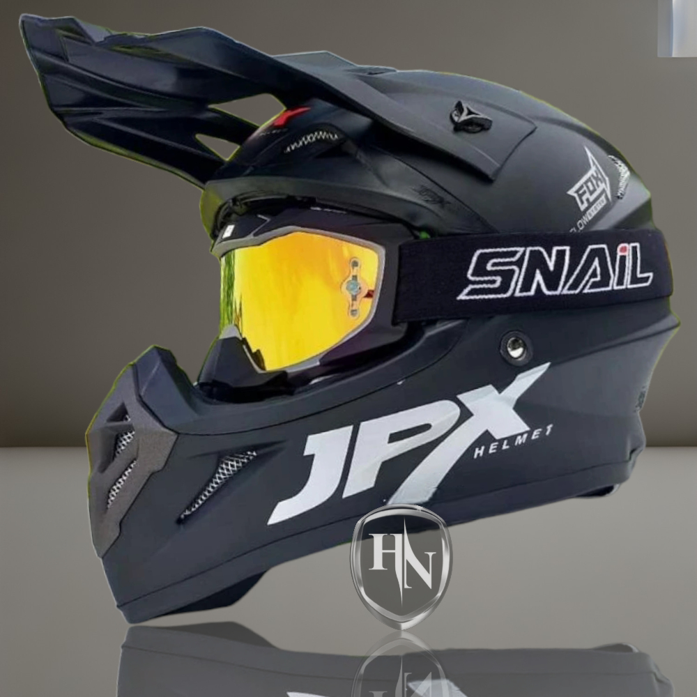 Jual HELM CROSS TRAIL JPX FOX1 SOLID POLOS PAKET GOGLE ORIGINAL ...